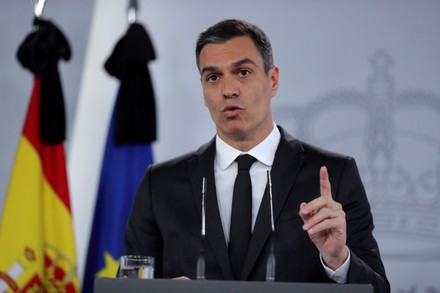 Spanish Prime Minister Pedro Sanchez Attends Editorial Stock Photo ...