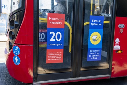 Tfl London Bus Sign Restricting Amount Editorial Stock Photo - Stock ...