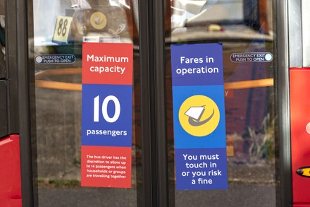 Tfl London Bus Sign Restricting Amount Editorial Stock Photo - Stock ...