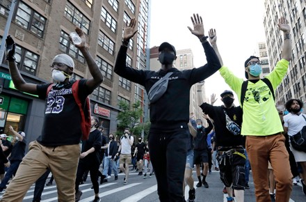 Peaceful Protesters Lock Arms Surround Police Editorial Stock Photo ...