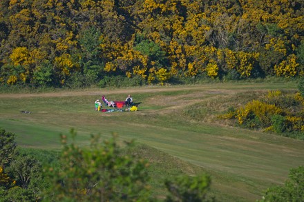 The easing of Lockdown on Braid Hills Golf course, Edinburgh, Scotland ...