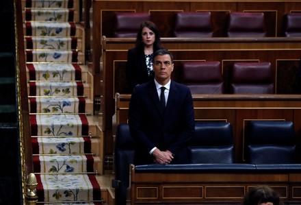 Spanish Prime Minister Pedro Sanchez Front Editorial Stock Photo ...