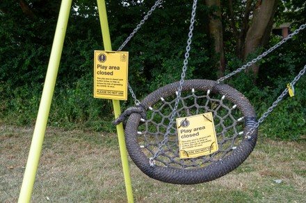Play Area Closed Signs On Childrens Editorial Stock Photo - Stock Image ...