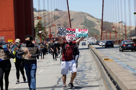 Black Lives Matter Protesters March Across Editorial Stock Photo ...