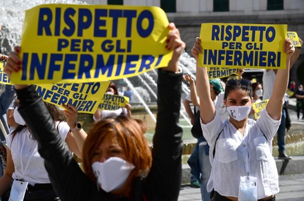 Healthcare Workers Hold Placards Reading Respect Editorial Stock Photo ...
