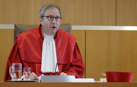 Presiding Judge Andreas Vosskuhle Speaks Judgement Editorial Stock ...