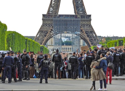 Black lives matter protest, Eiffel Tower, Paris, France - 07 Jun 2020 ...