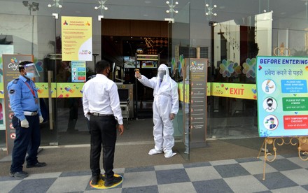 Security Guard Wearing Protective Suit Checks Editorial Stock Photo ...
