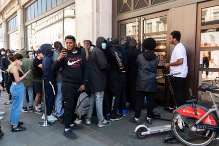 Shoppers Queue Outside Nike Town Store Editorial Stock Photo - Stock ...