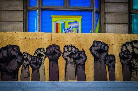 Mural Against Racism Phrases Black Lives Editorial Stock Photo - Stock ...