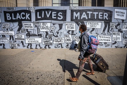 Mural Against Racism Phrases Black Lives Editorial Stock Photo - Stock ...