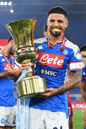 Napolis Forward Lorenzo Insigne Celebrates Trophy Editorial Stock Photo ...