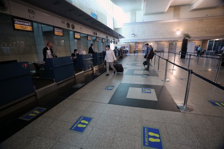 Passengers Checkin Their Egyptair Flight Cairo Editorial Stock Photo ...