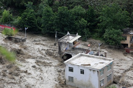 Debris Flow Flooding Destroyed Village Affected Editorial Stock Photo ...
