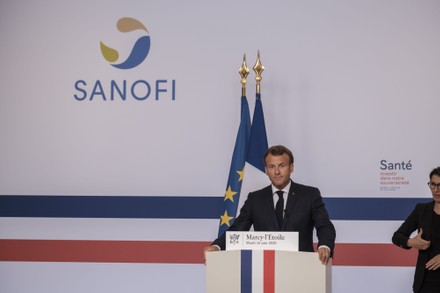 __COUNT__ Emmanuel Macron visits Sanofi Pasteur plant, Marcy-l'Etoile ...