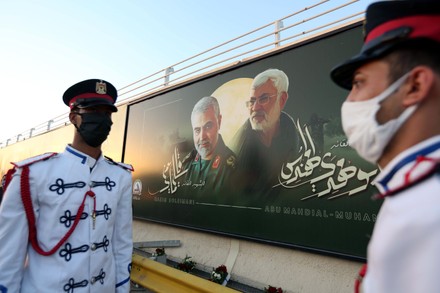 Iraqi Honor Guards Stand Attention During Editorial Stock Photo - Stock ...