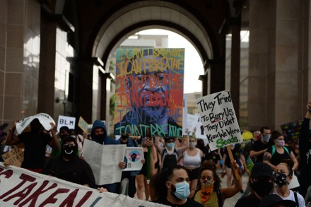 Protestors Seen Holding Signs Demonstrating During Editorial Stock ...