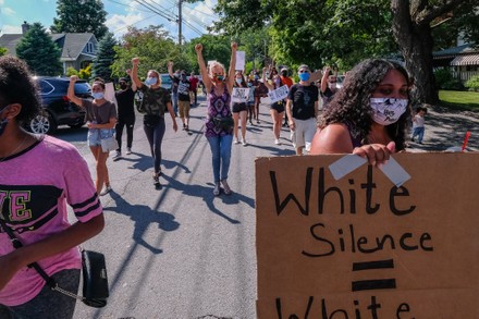 Crowd Chant Slogans During Peaceful Black Editorial Stock Photo - Stock ...