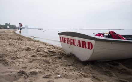 Lifeguard Pushes Lifeboat Into Lake Ontario Editorial Stock Photo ...