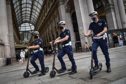 Local Police Officers On Scooters Patrol Editorial Stock Photo - Stock ...