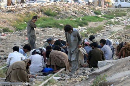 Pakistani Addicts Gather Consume Drugs On Editorial Stock Photo - Stock ...