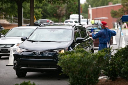 People Wait Long Line Drive Thru Editorial Stock Photo - Stock Image ...