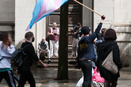 People Draped Flags Trans Rights March Editorial Stock Photo - Stock ...