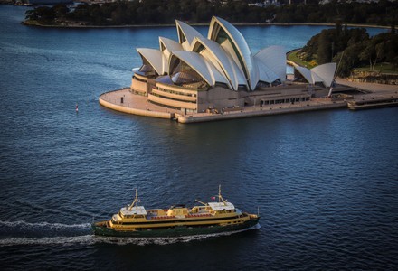 Ferry Passes Sydney Opera House On Editorial Stock Photo - Stock Image ...