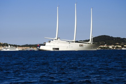 Worlds Largest Sailing Yacht Called Hamilton Editorial Stock Photo ...