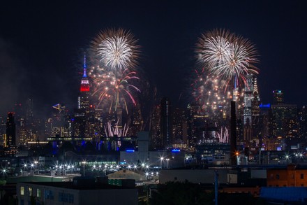 Fireworks Explode Sky Celebrate Upcoming Independence Editorial Stock ...