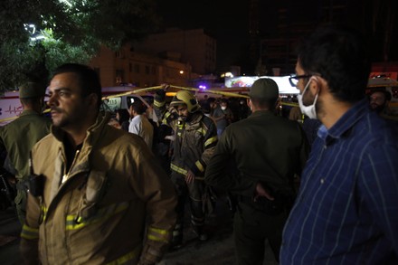 Iranian Fire Fighters Work Around Scene Editorial Stock Photo - Stock ...