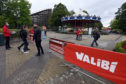 Walibi Amusement Park Reopening, Wavre, Belgium - 01 Jul 2020 Stock ...