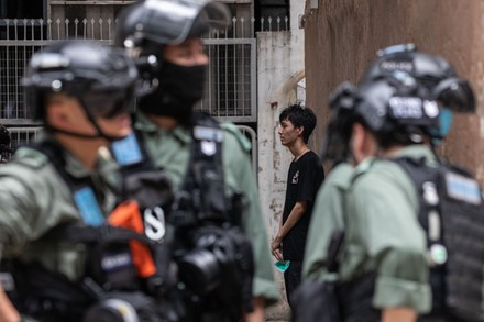 Man Detained Searched By Police During Editorial Stock Photo - Stock ...