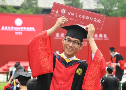Graduate Poses Photo Before Commencement Ceremony Editorial Stock Photo ...