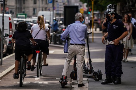 Local Police Officers On Electric Scooters Editorial Stock Photo ...