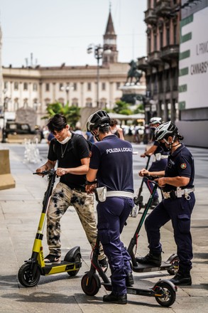 Local Police Officers On Electric Scooters Editorial Stock Photo ...