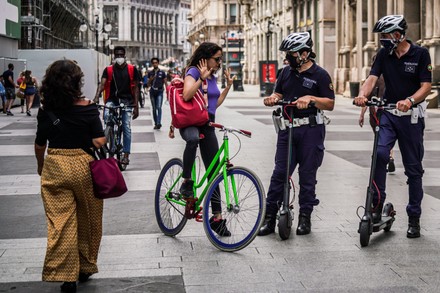 Local Police Officers On Electric Scooters Editorial Stock Photo ...