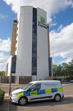 Police Forensics Van Scene Detectives Investigating Editorial Stock ...