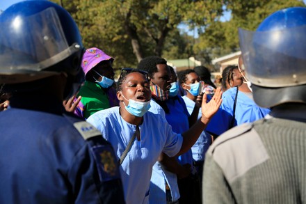 Zimbabwe nurses protest over salary increase, Harare - 06 Jul 2020 ...