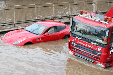 Burst Water Main Flooded Ferrari Brent Editorial Stock Photo - Stock ...