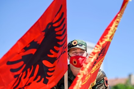 Kosovo War Veteran Wears Face Mask Editorial Stock Photo - Stock Image ...