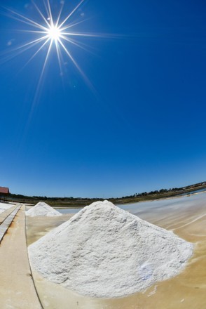 Pile Salt Seen Saltworks Nin Croatia Editorial Stock Photo - Stock ...