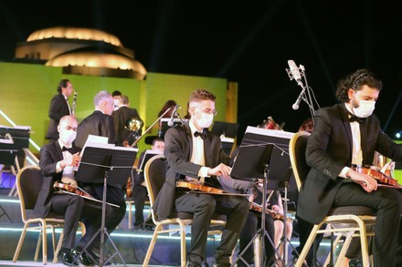 Members Cairo Symphonic Orchestra Wearing Face Editorial Stock Photo ...