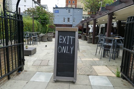 Exit Only Sign Pub Editorial Stock Photo - Stock Image | Shutterstock