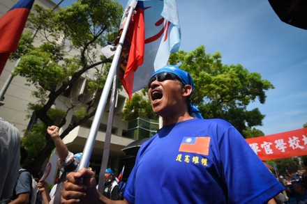 Protester Shouting Slogans During Demonstration Over Editorial Stock ...