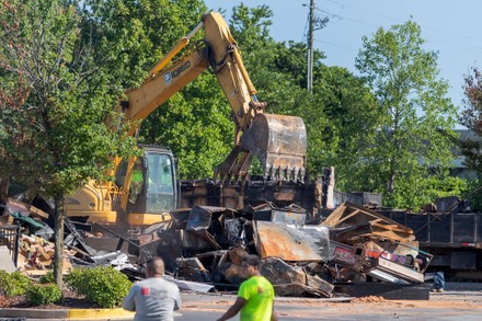 Private Demolition Crew Tears Down Now Editorial Stock Photo - Stock ...