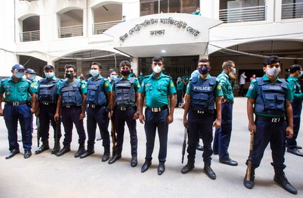 Bangladeshi Police Officials Stand Guard Regent Editorial Stock Photo ...