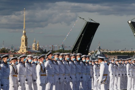 Russia Navy Day rehearsal in St. Petersburg,, St Petersburg, Russian ...