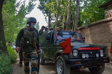 Indian Army Men Walk Near Site Editorial Stock Photo - Stock Image ...