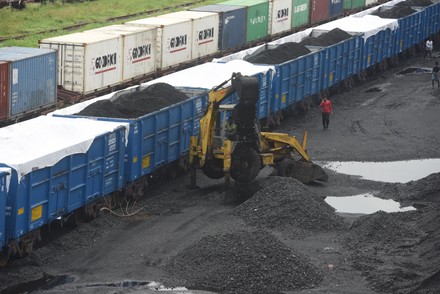 Coal Unloaded Freight Trains During Twiceaweek Editorial Stock Photo ...